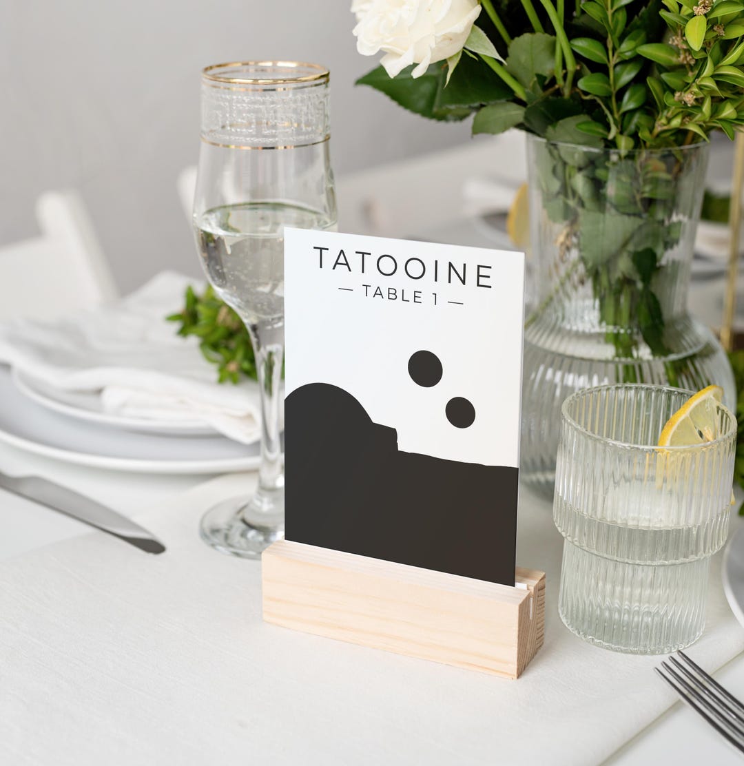 8.5x11 Minimalist Star Wars Planets Table Numbers, Wedding Decor ...