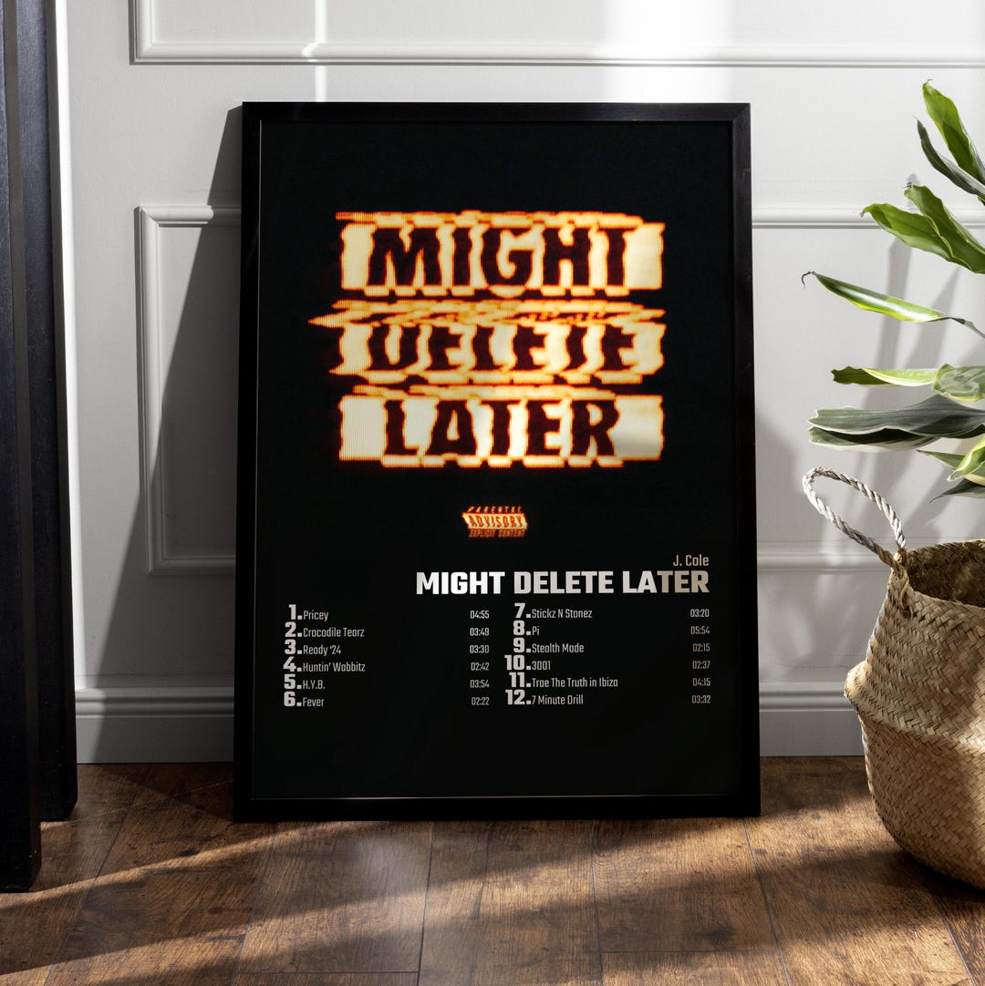 J. Cole - Might Delete Later Album Cover Poster - Etsy