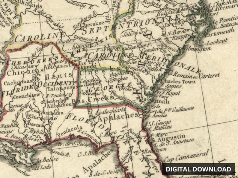 North America Map 1783 | L'amerique by Brion De La Tour | Remastered Hi ...