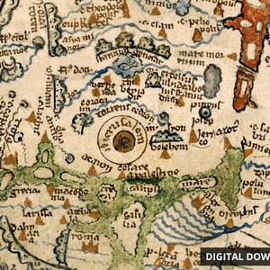 1265 Psalter Flat Earth Map | 5-star Rated | Remastered Hi-res Digital ...