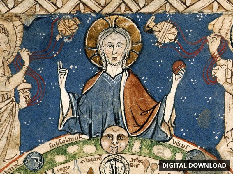 Psalter 1265 Flat Earth Map Remastered Hi-res Digital Download - Etsy