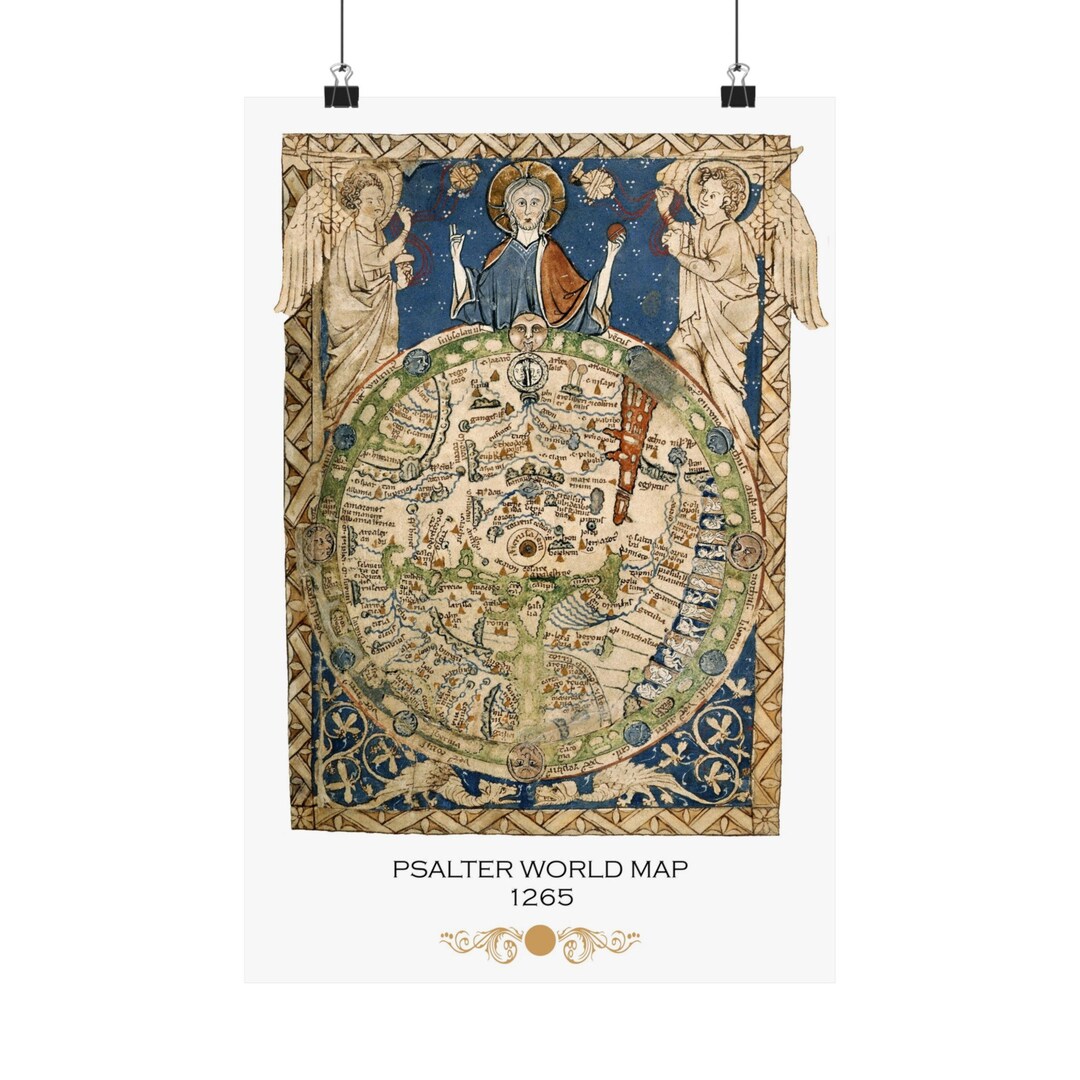 Psalter World Map Poster: A Remastered Vision of Medieval Cartography ...