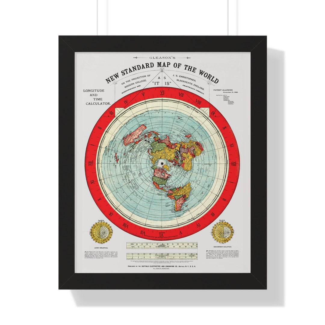 Gleason 1892 Map Framed Vertical Poster - Etsy