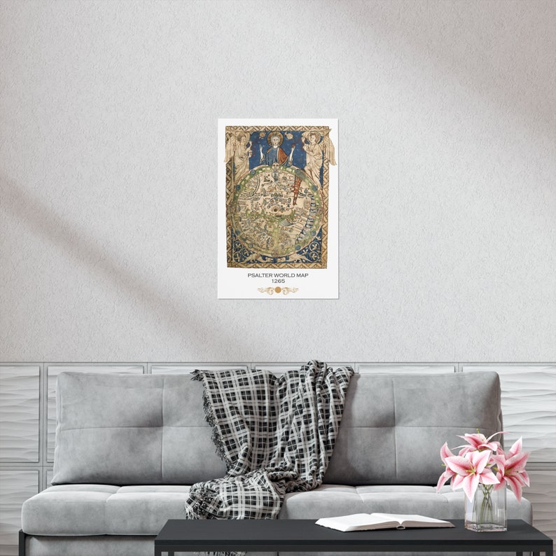 Psalter World Map Poster: A Remastered Vision of Medieval - Etsy
