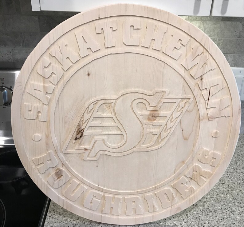 Custom Made Hand Carved Saskatchewan ROUGHRIDERS 20” Wood Sign. - Etsy ...