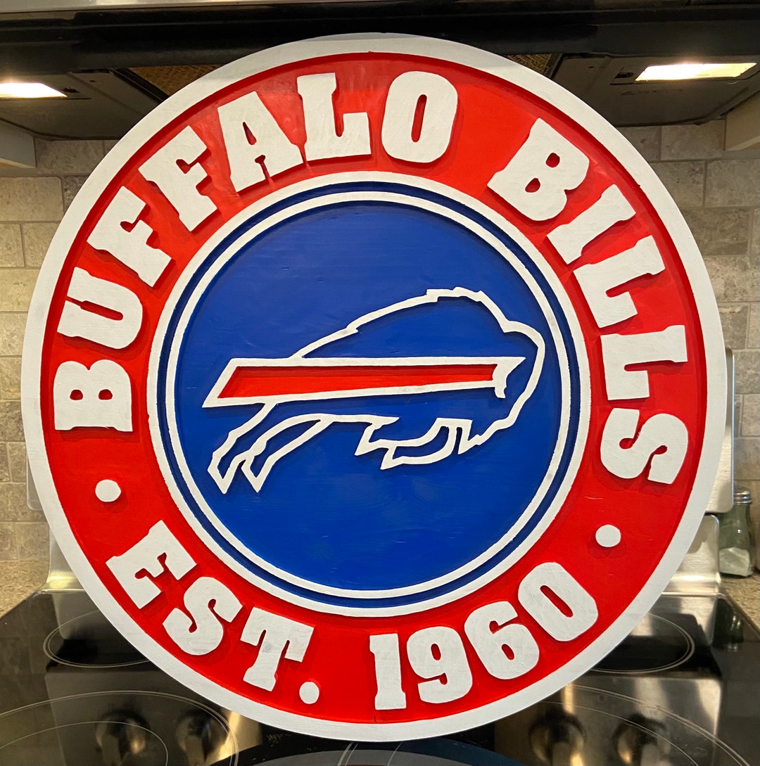 20” Custom Made Hand Carved Buffalo Bills Wood Sign - Etsy