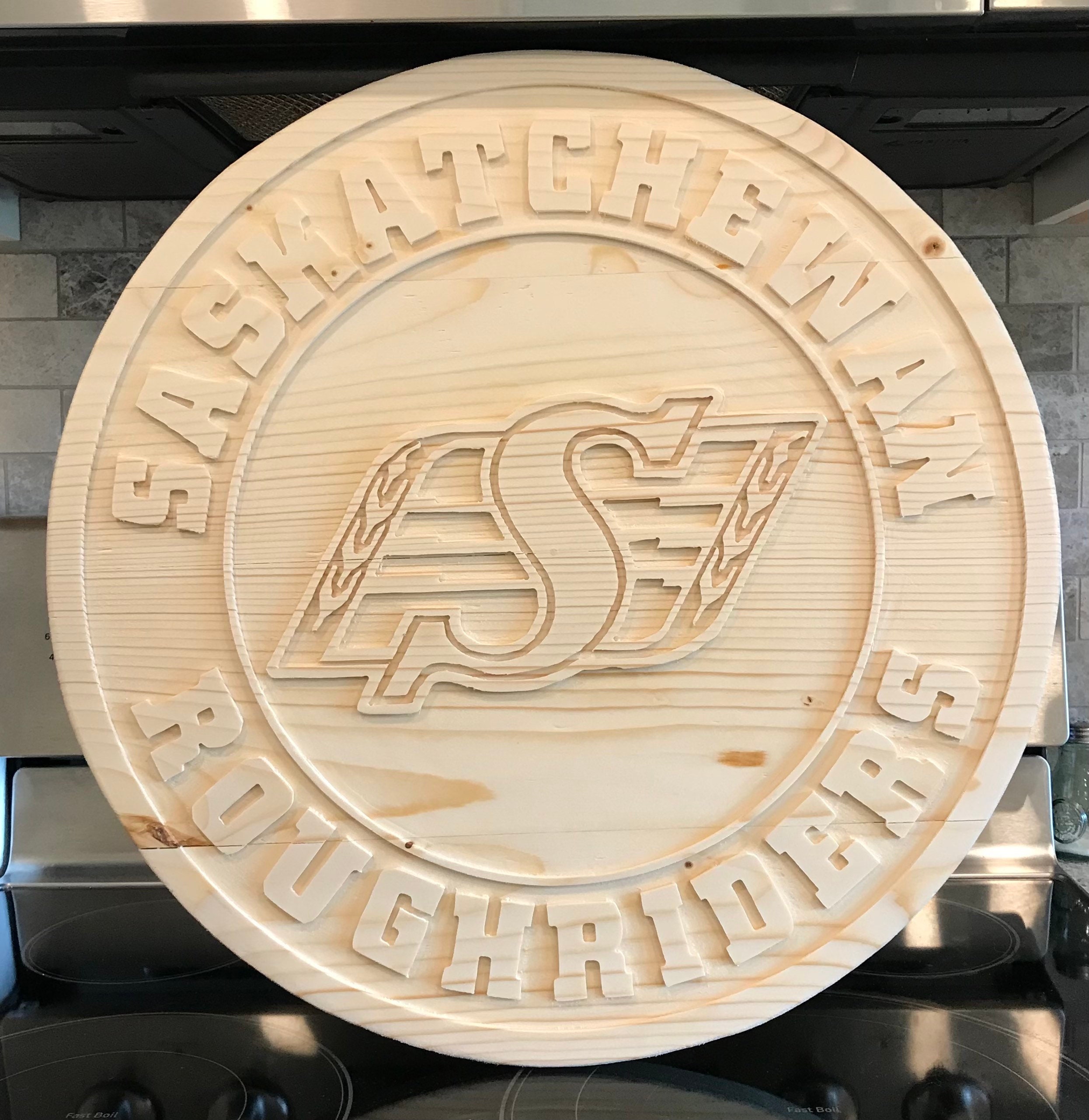 Custom Made Hand Carved Saskatchewan ROUGHRIDERS 20” Wood Sign. - Etsy ...
