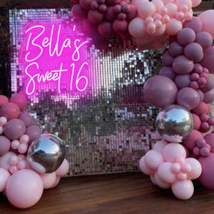 Custom Name Neon Sign 16th Birthday Party Decor / Sweet 16 Neon Sign ...