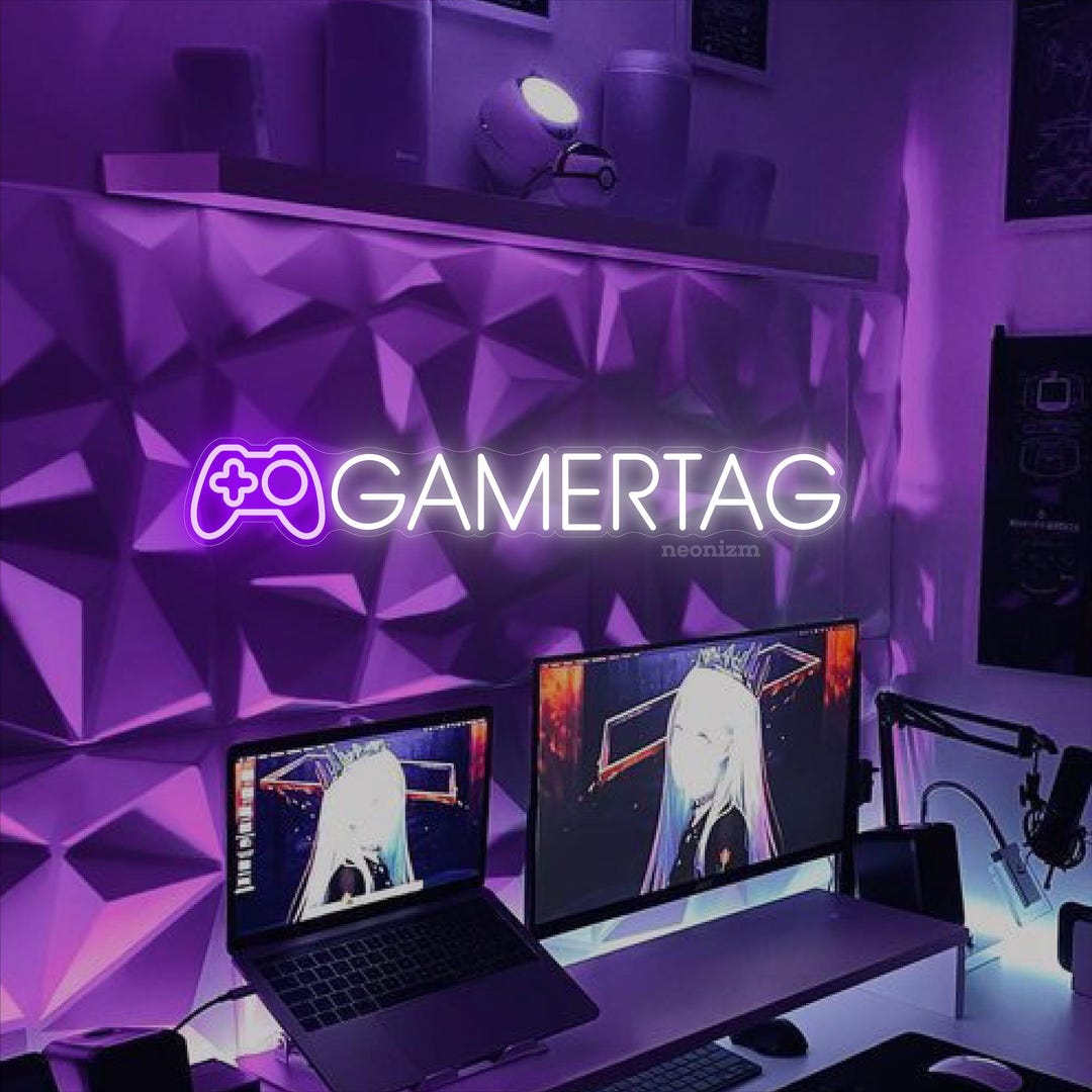 Custom Gamer Tag Neon Sign: Gamer Name Sign, Username Neon Light - Etsy UK