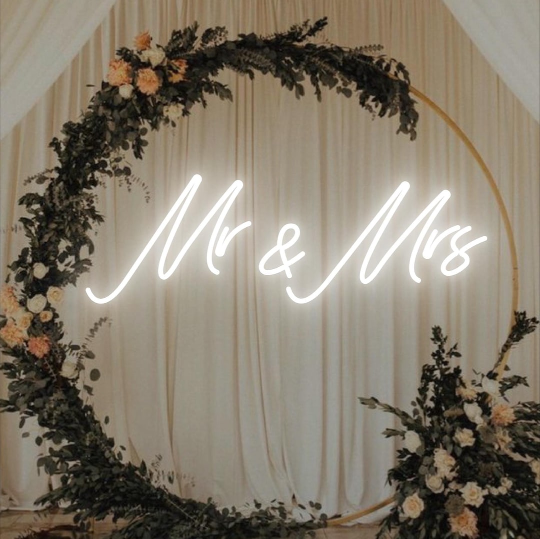 Mr and Mrs Neon Sign Wedding Decor / Custom LED Neon Light for ...