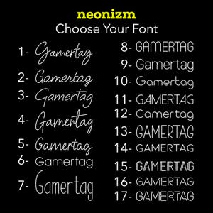 Custom Gamer Tag Neon Sign: Game Room Decor, Custom Gamer Neon Sign ...