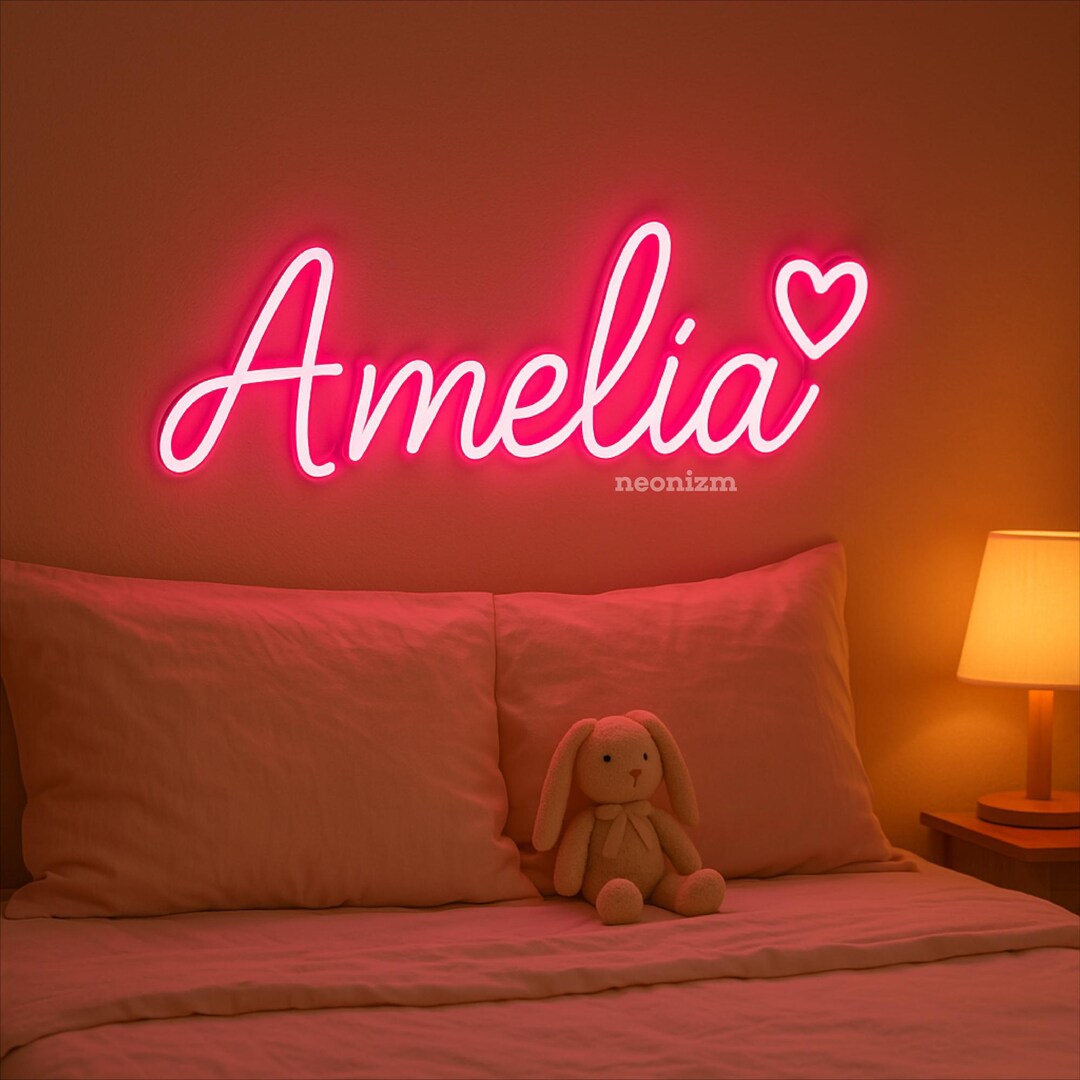 Personalized LED Name Sign for Kids – Custom Neon Light for Nursery or ...