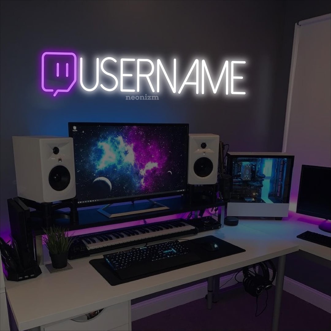 Twitch Neon Sign – Custom LED Sign for Streamers – Personalized Gaming ...