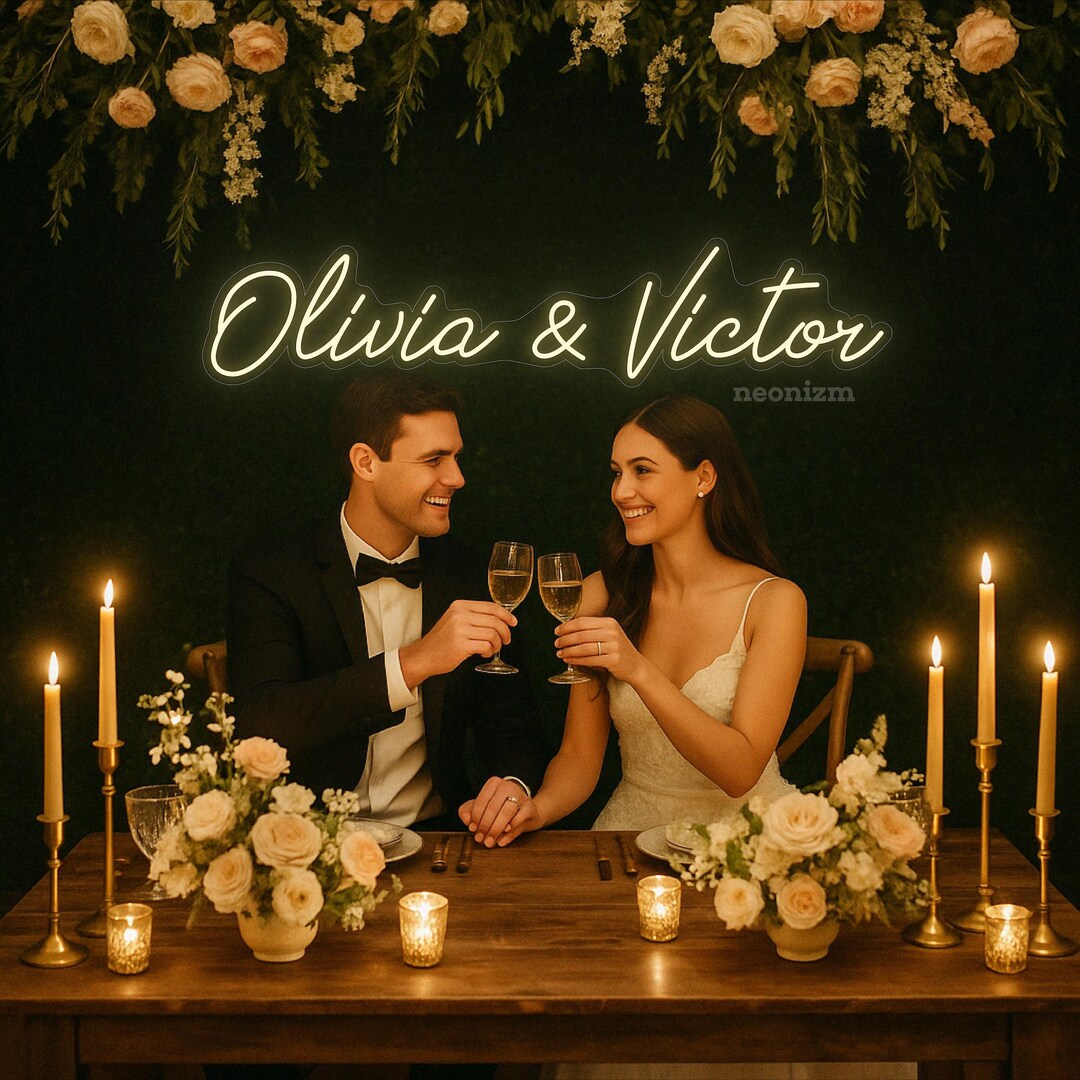 Custom Couple Name Neon Sign – Wedding Neon Sign – Personalized LED ...