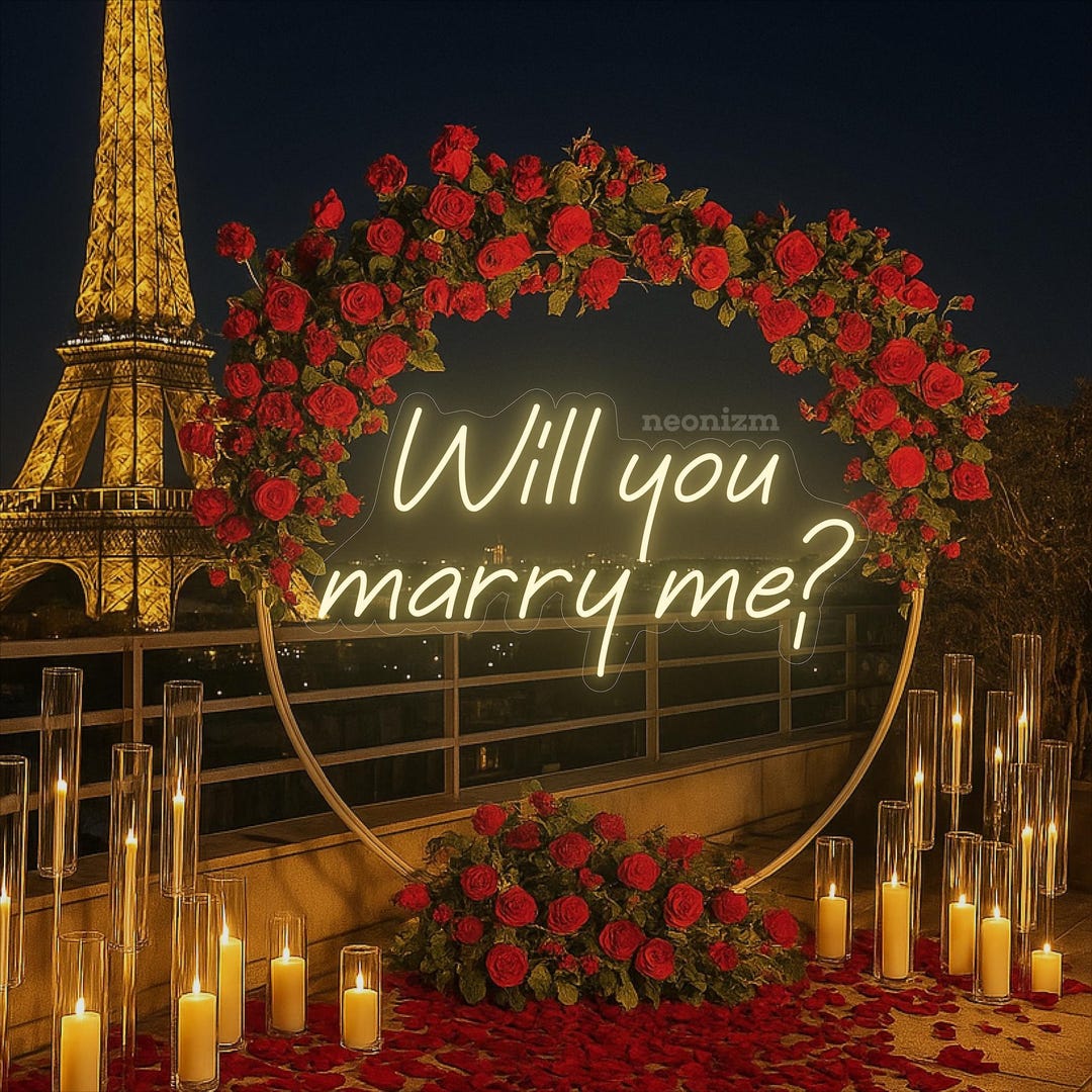 Will You Marry Me Neon Sign – Marry Me LED Light – Proposal Backdrop ...