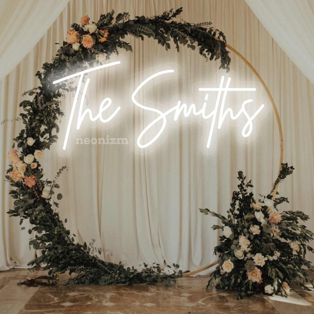 Wedding Neon Sign for Wedding Decor / Family Name Sign for Wedding ...