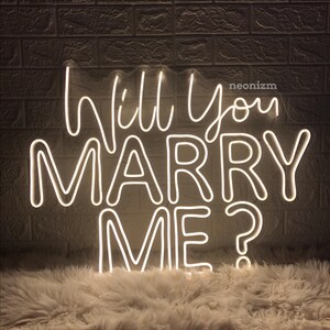 Will You Marry Me Wedding Neon Sign Custom/ Marry Me Neon Sign Proposal ...