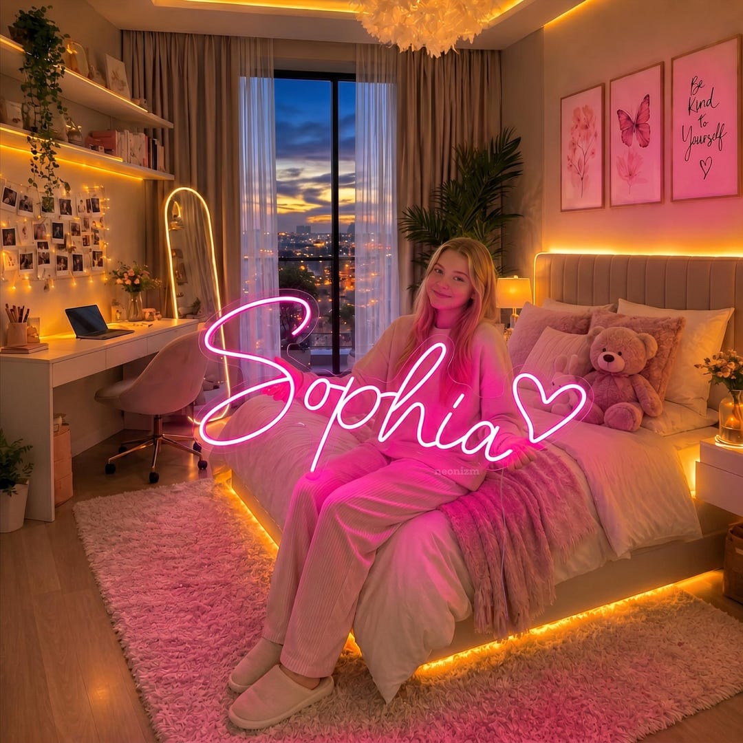 Custom Name Neon Sign for Kids Room Decor, Nursery Name Sign, Baby Name ...