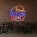 Burger Open Neon Sign - Fast Food LED Light for Burger Shop Window or ...