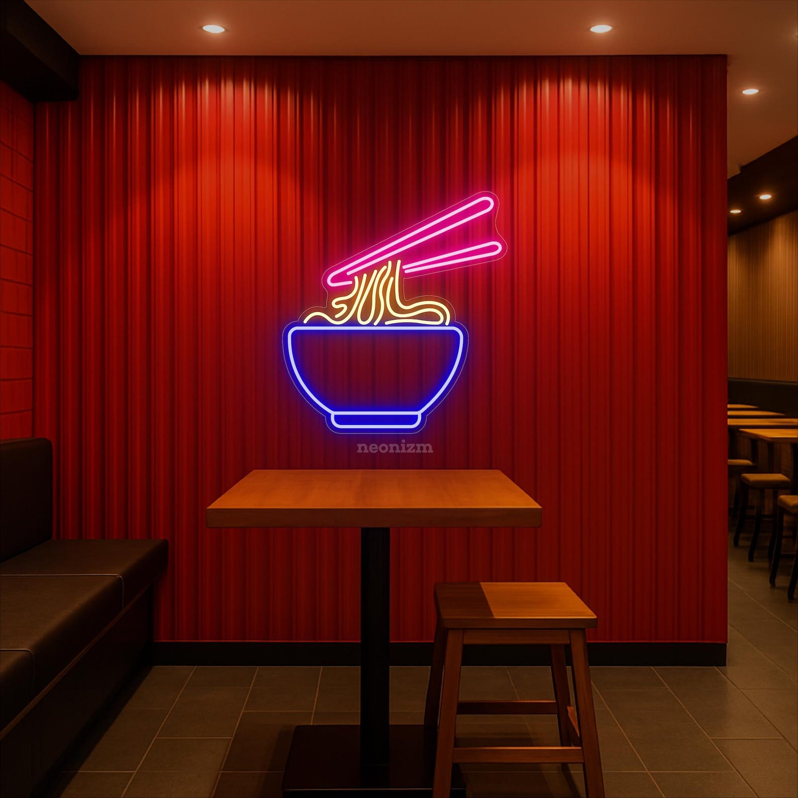 Ramen Bowl Neon Sign – LED Japanese Noodle Bar Light for Kitchen ...