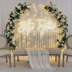 Better Together Neon Sign / Custom Wedding Decor / Custom Wedding Gift ...
