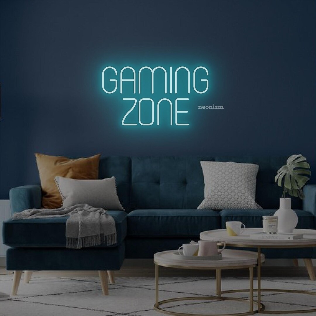Gaming Zone Neon Sign, LED Gamer Room Decor, Video Game Wall Light ...