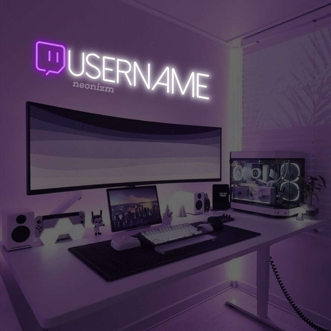 Twitch Streamer Neon Sign – Custom Name LED Sign for Streamers ...