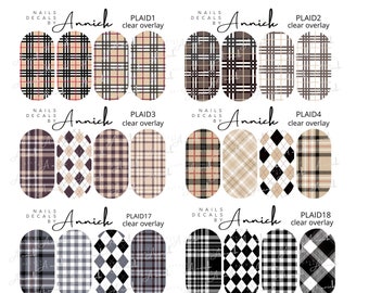 Plaid Water Decals - Etsy