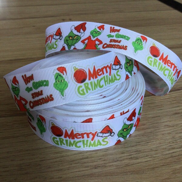 Grinch Ribbon - Etsy UK