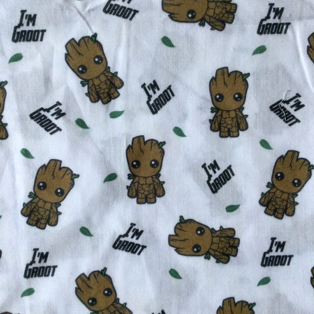 Offfcut Baby Groot Character Fabric - Etsy