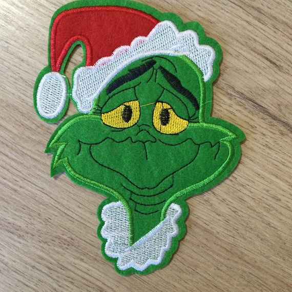 Grinch Embroidered Patch - Etsy