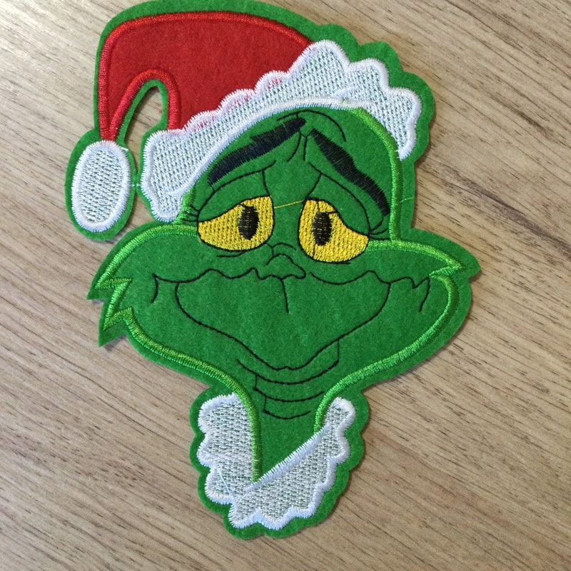 Grinch Chenille Patches - Etsy