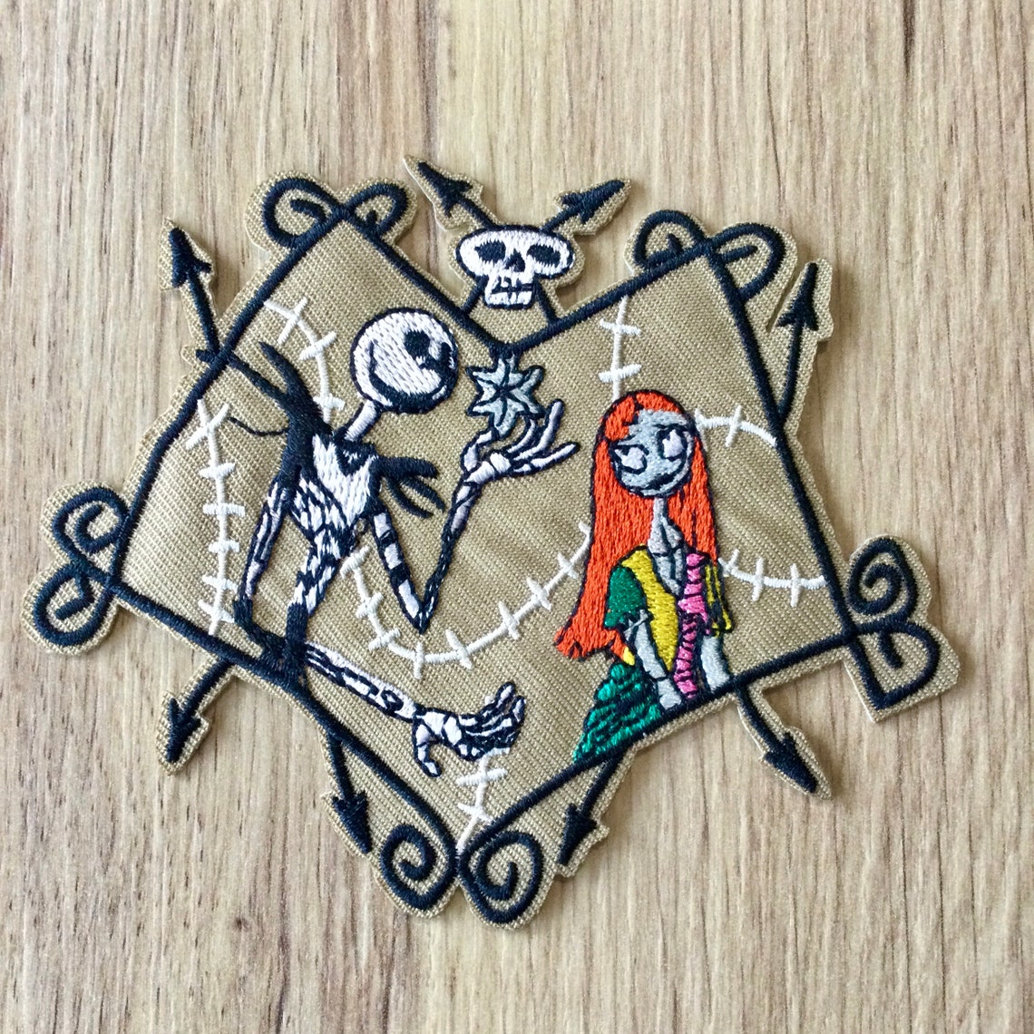 Jack and Sally Embroidered Patch - Etsy UK