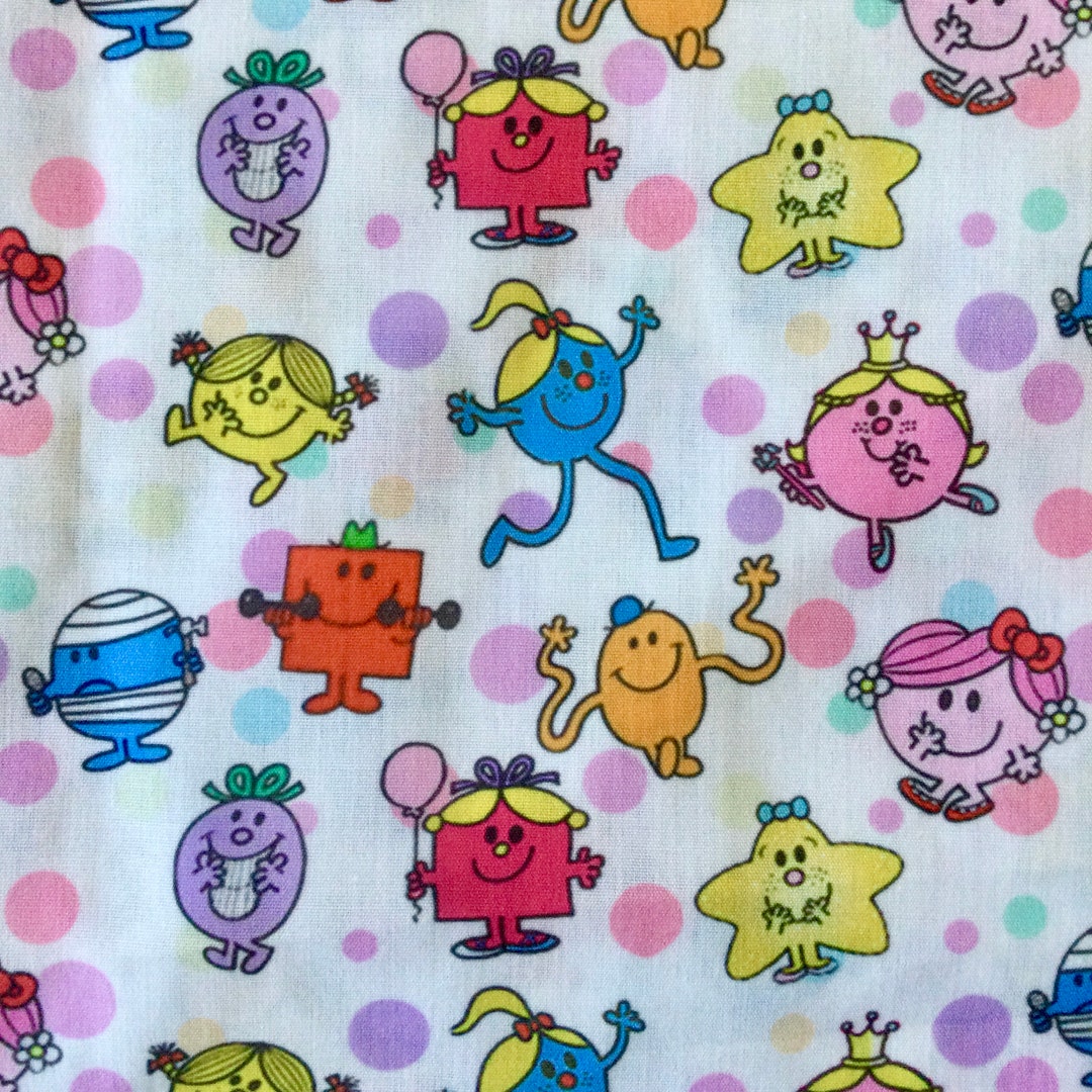 Mr Men and Little Miss Character Fabric - Etsy