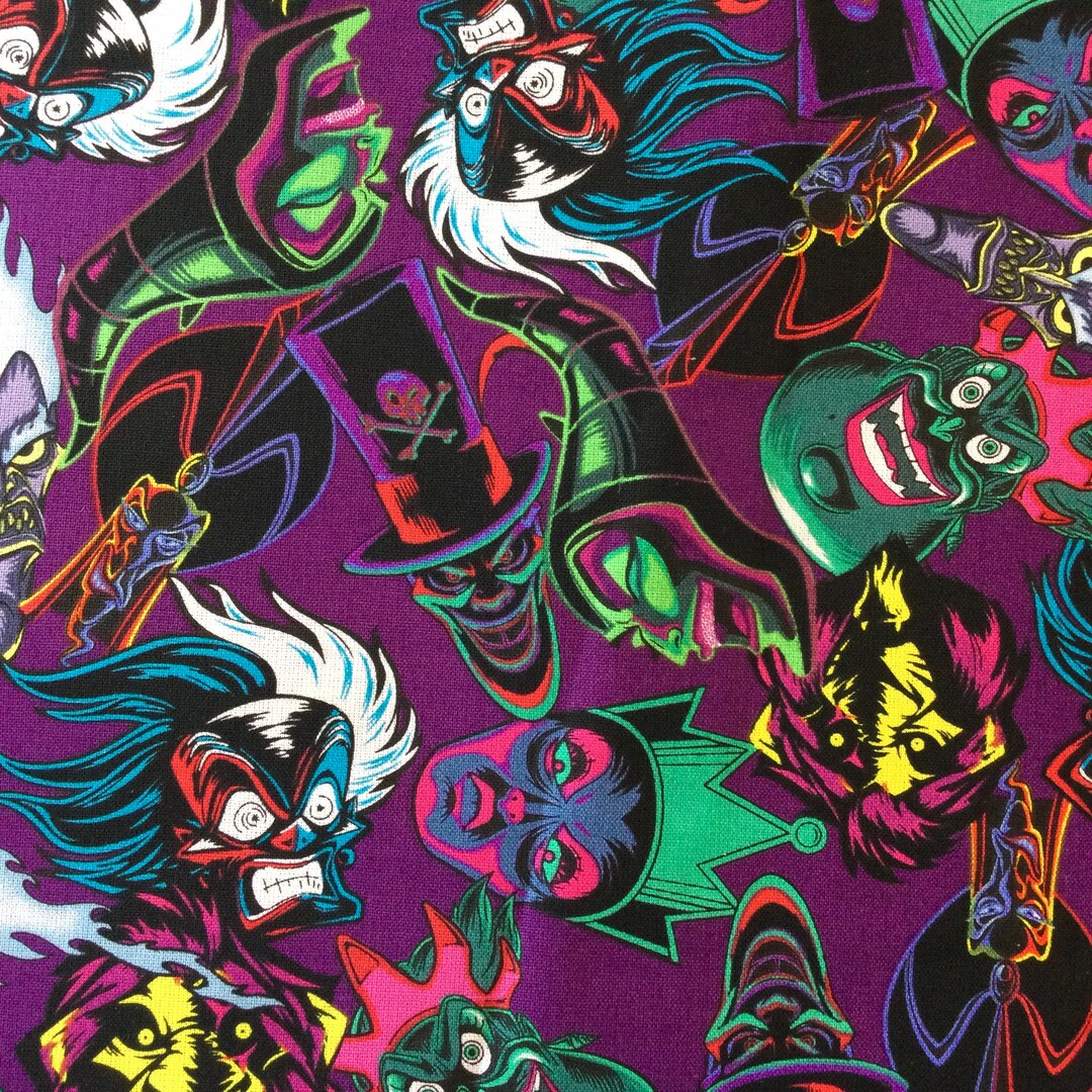 Disney Villains Character Fabric - Etsy Hong Kong