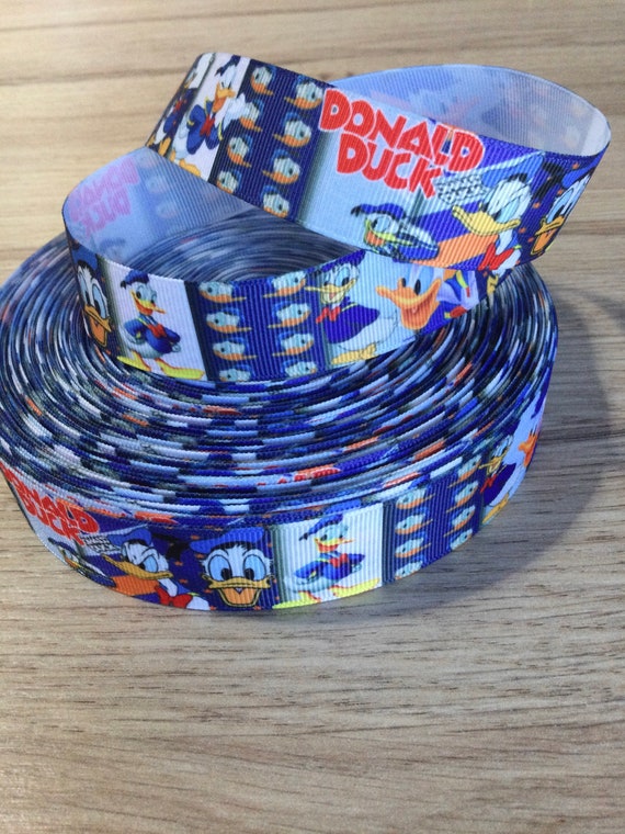 Donald Duck Grosgrain Character Ribbon by the Yard | Etsy