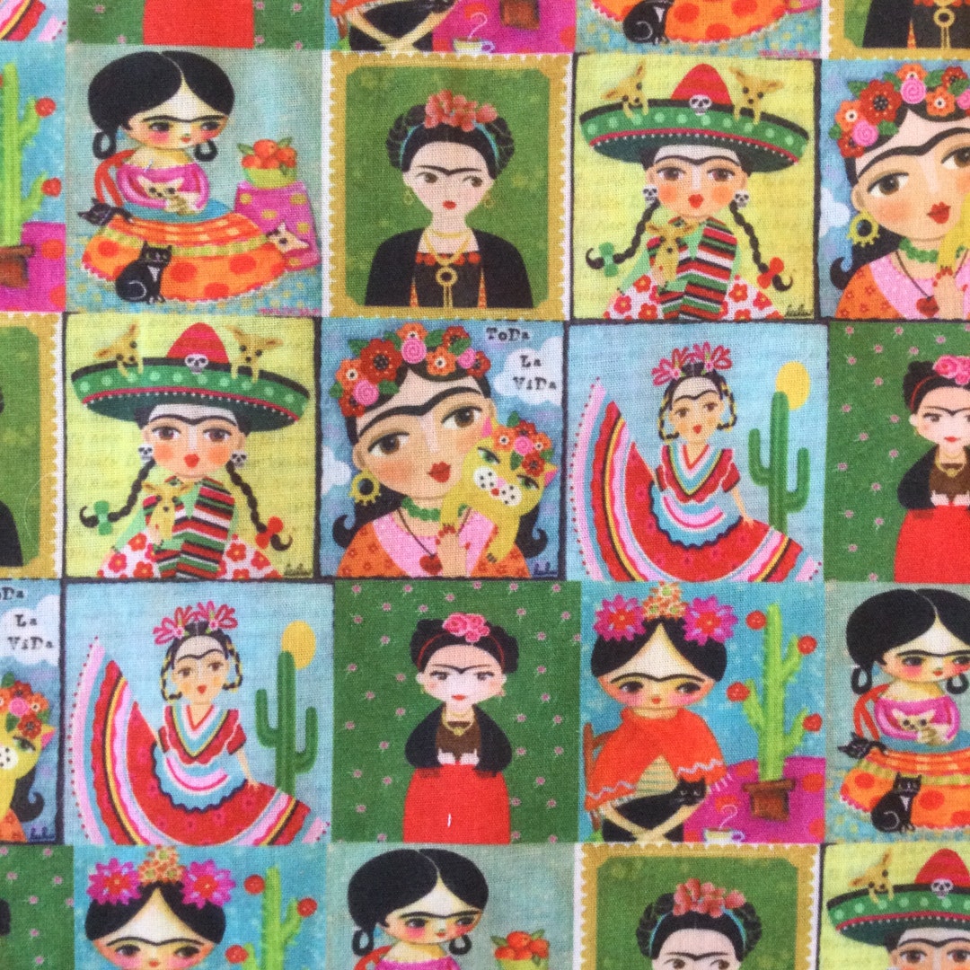 Offcut Frida Character Fabric - Etsy
