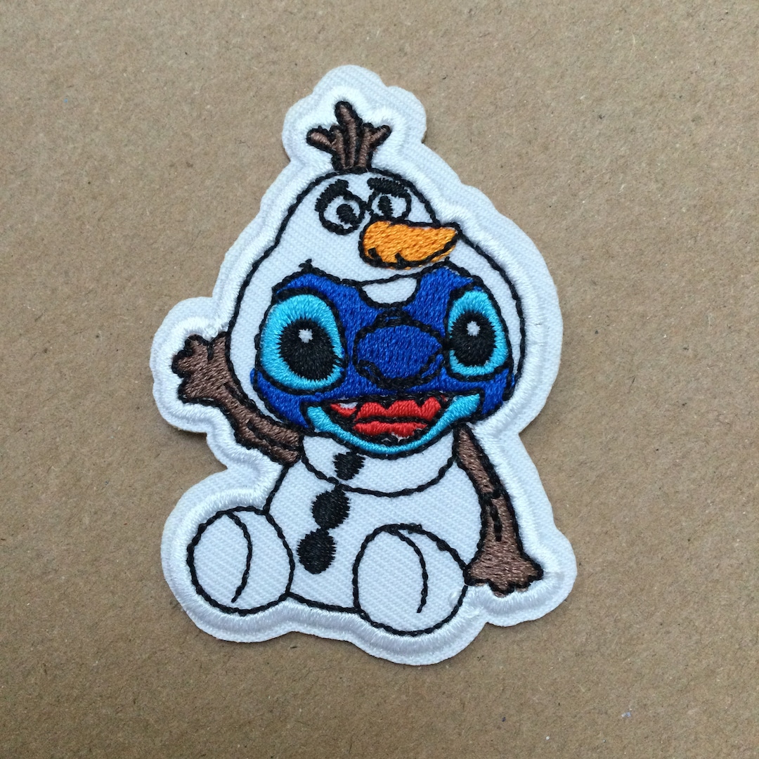 Stitch Olaf Embroidered Patch - Etsy
