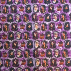 Descendants Character Fabric Small Print - Etsy