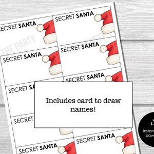 Secret Santa Questionnaire for Kids: Classroom Gift Exchange (printable ...