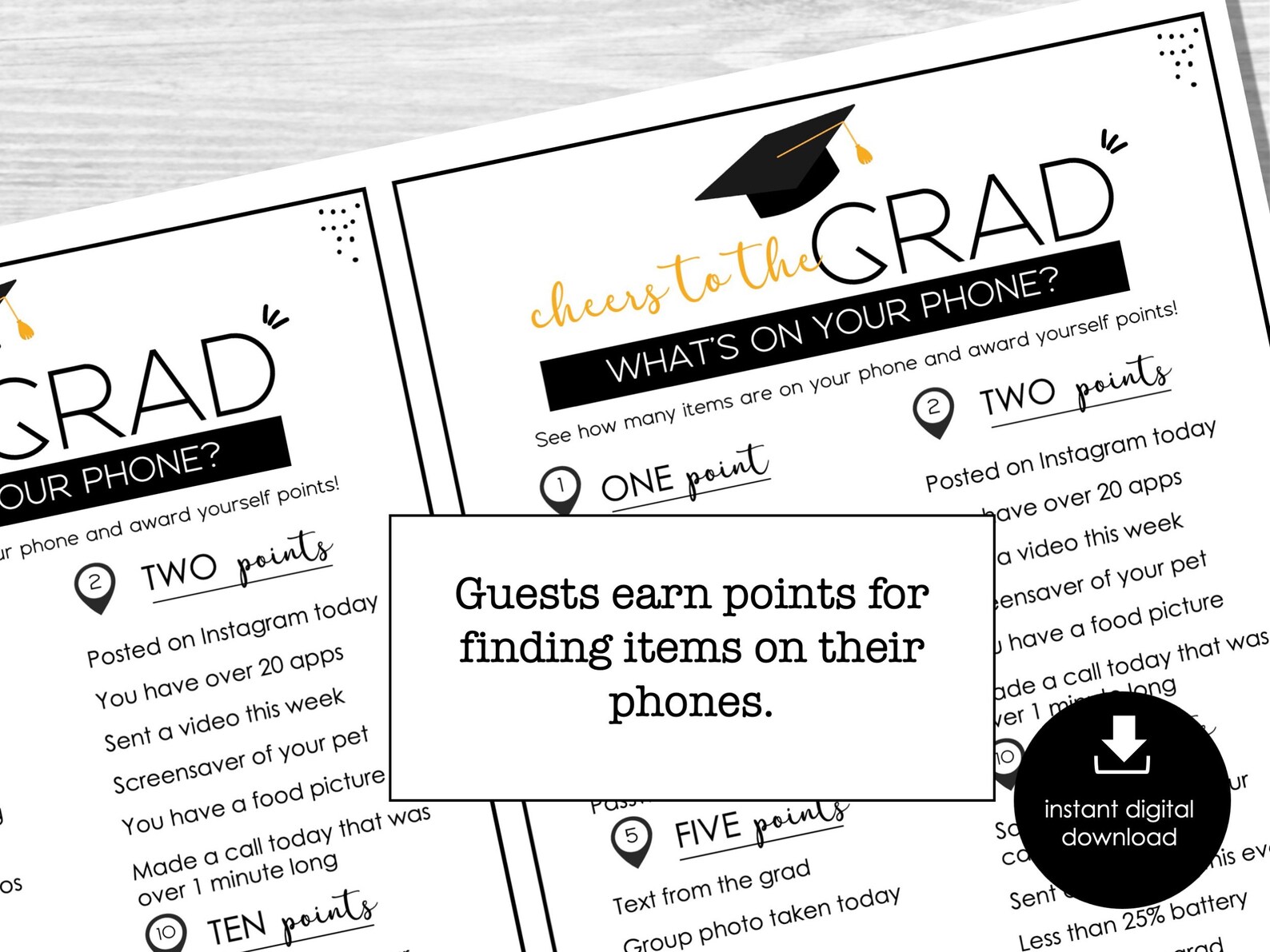 What's on Your Phone Graduation Game, Printable Grad Game, 2023 ...