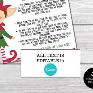 Christmas Elf Arrival Letter Kit | Elf Goodbye Notes | Editable Letters ...