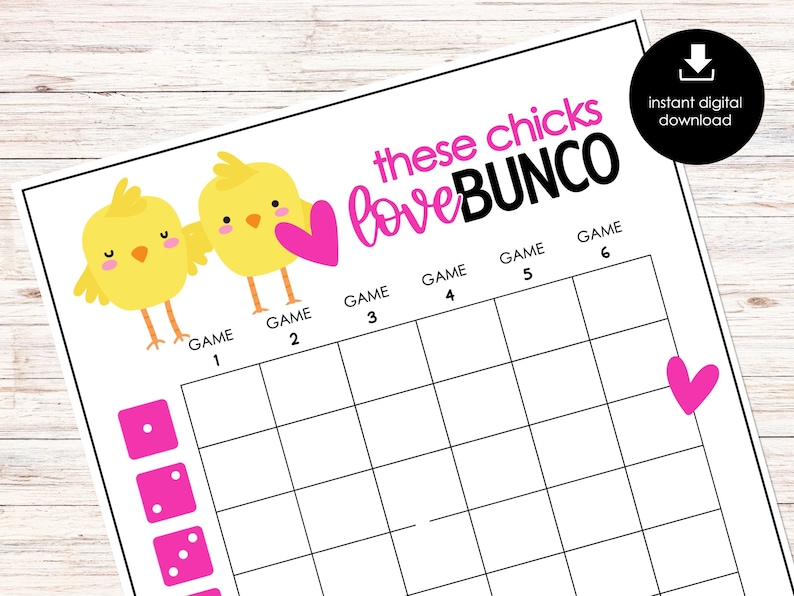 Free Printable Bunco Score Sheets Spring Printable Word Searchesfree ...
