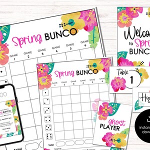 Spring Bunco Score Cards April Bunco Score Sheets Spring - Etsy