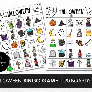 Halloween Bingo, Printable Halloween Vocabulary Bingo Game, Practice ...