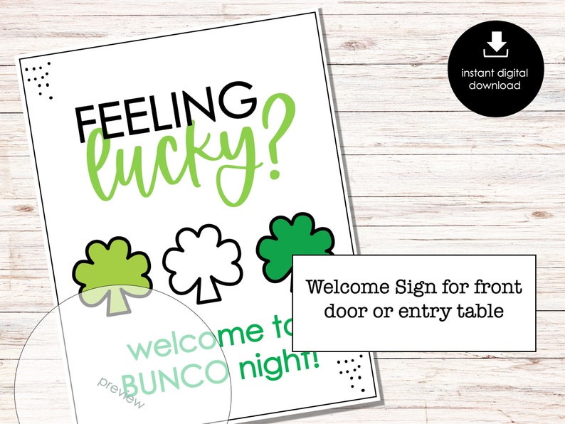 March Bunco Score Sheets St. Patrick's Bunco Lucky Bunco - Etsy