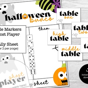 Halloween Bunco Score Card Set Spooky Score Sheets October - Etsy