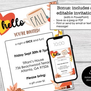 Fall Bunco Score Cards, Autumn Leaves Bunco Score Sheets, FALL Harvest ...