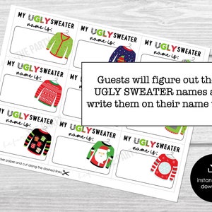 Whats Your UGLY SWEATER Name, Christmas Fun Name Game, Fun Party Name ...