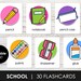 School Supplies Printable Flashcards for Kids, Classroom Vocabulary ...